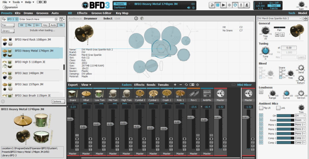 BFD3 Core Drum Library - benonistudio