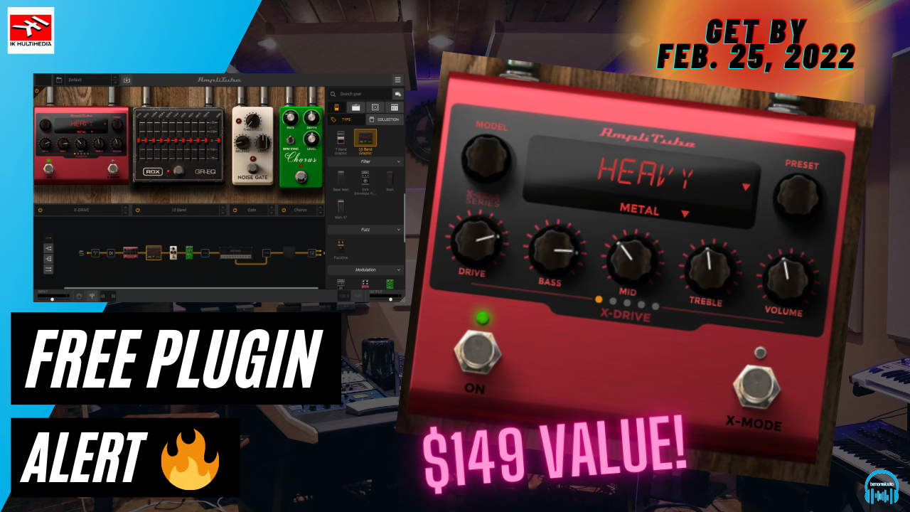 FREE PLUGIN - IK Multimedia AmpliTube X-DRIVE Distortion Pedal ...