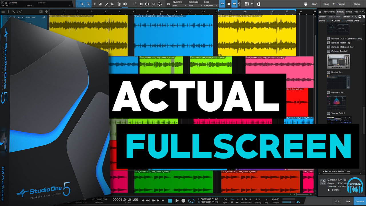 Actual Fullscreen w/Studio One 5 - benonistudio